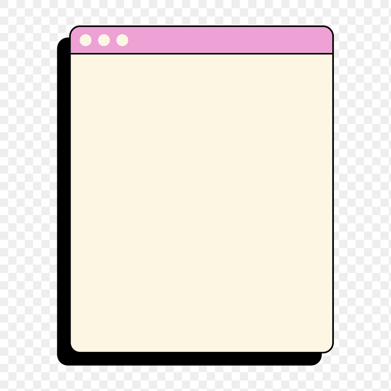 Browser window png frame, retro | Premium PNG - rawpixel
