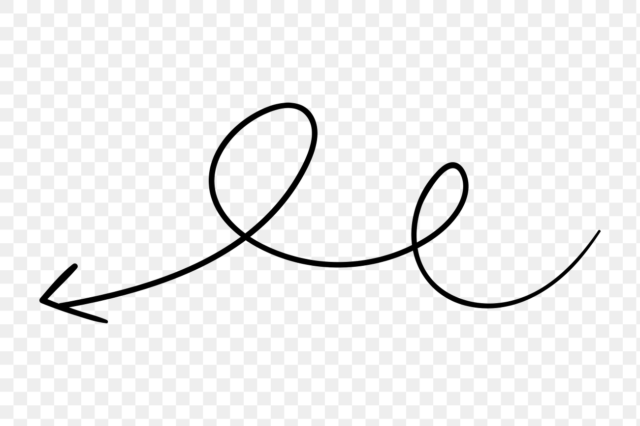 Cursive arrow png sticker transparent | Premium PNG - rawpixel