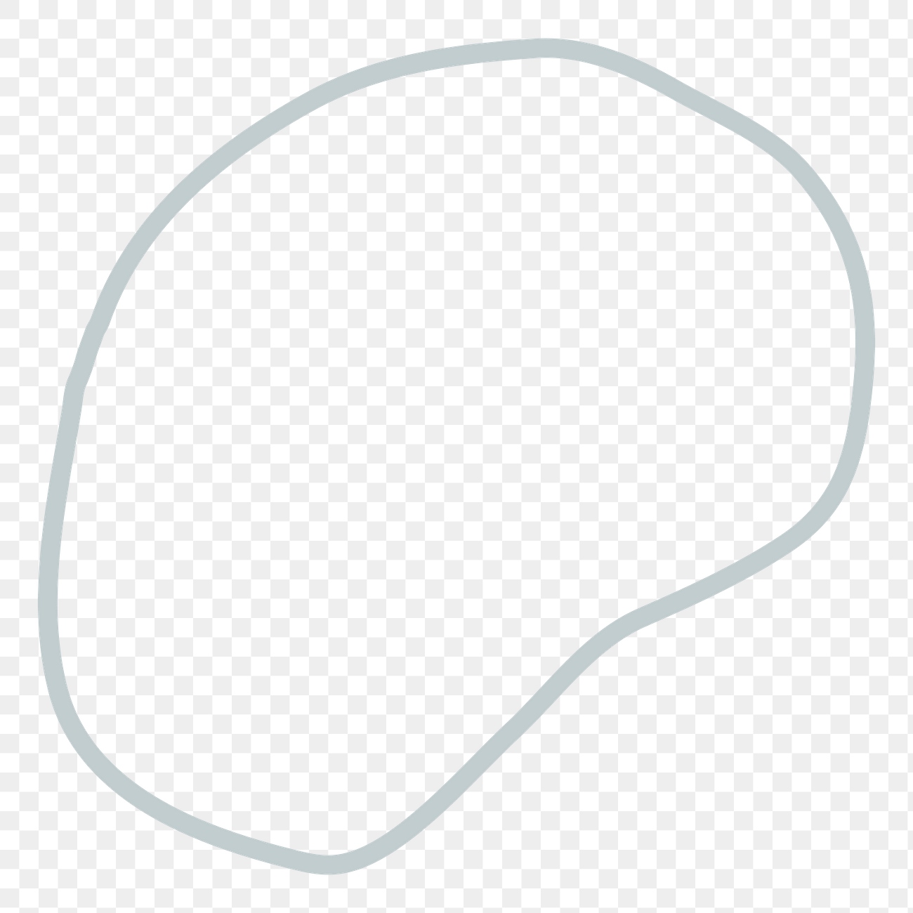 Gray outline png shape sticker, | Premium PNG - rawpixel