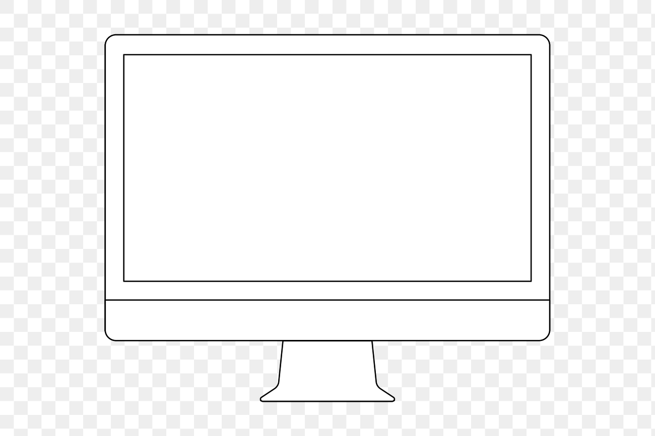 Computer desktop outline png sticker, | Free PNG Sticker - rawpixel
