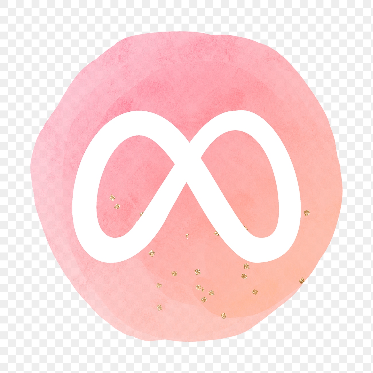 Meta app icon png in watercolor. | Free PNG Sticker - rawpixel