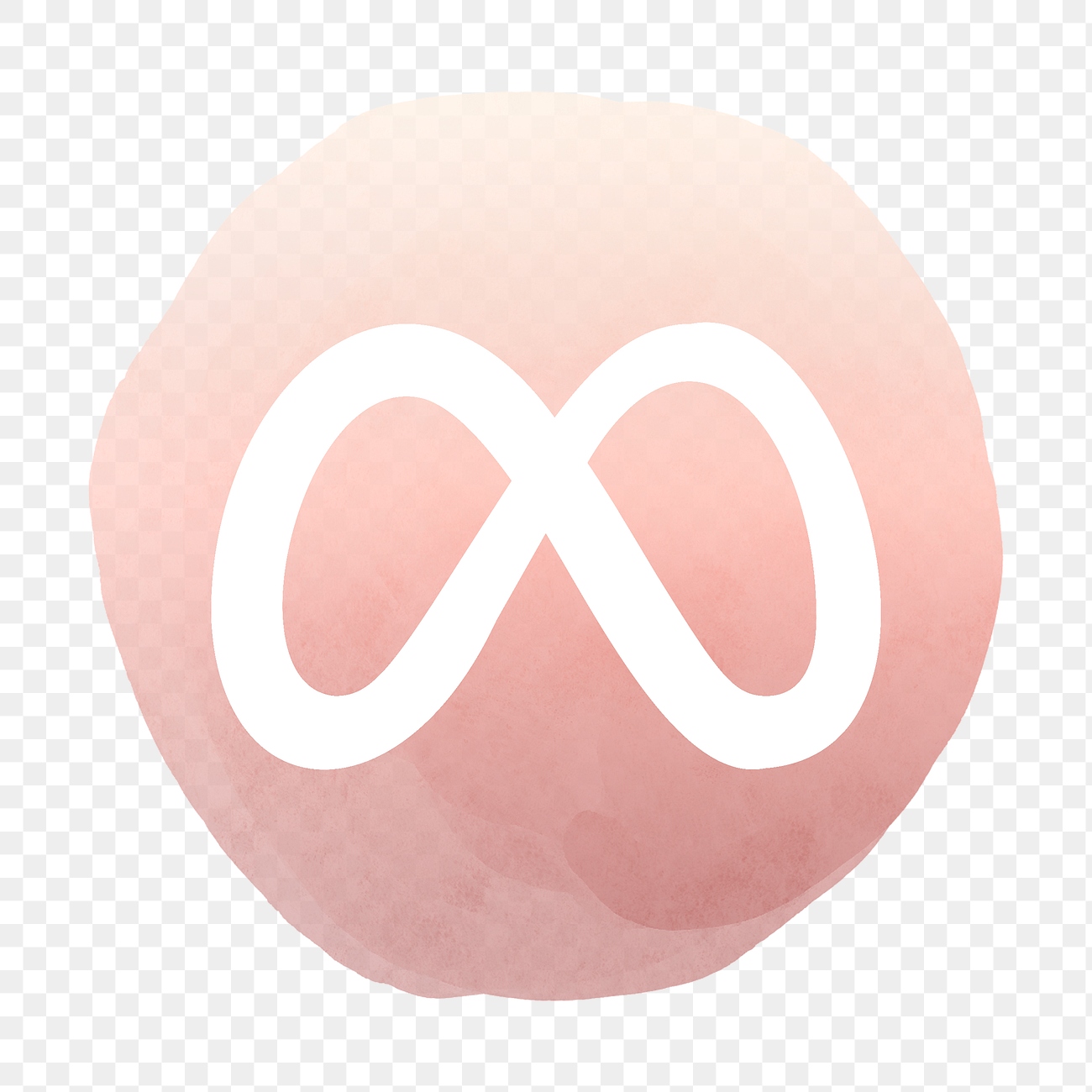 Meta app icon png in watercolor. | Free PNG Sticker - rawpixel