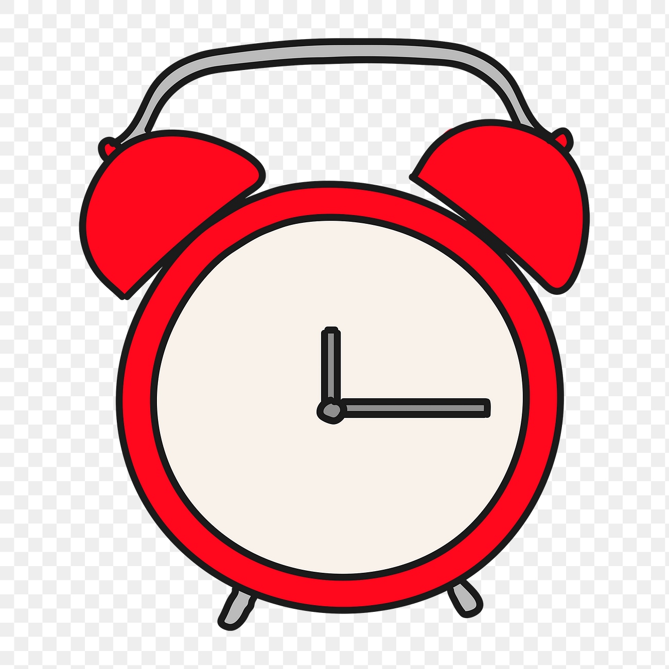 Red clock png sticker, object | Premium PNG - rawpixel