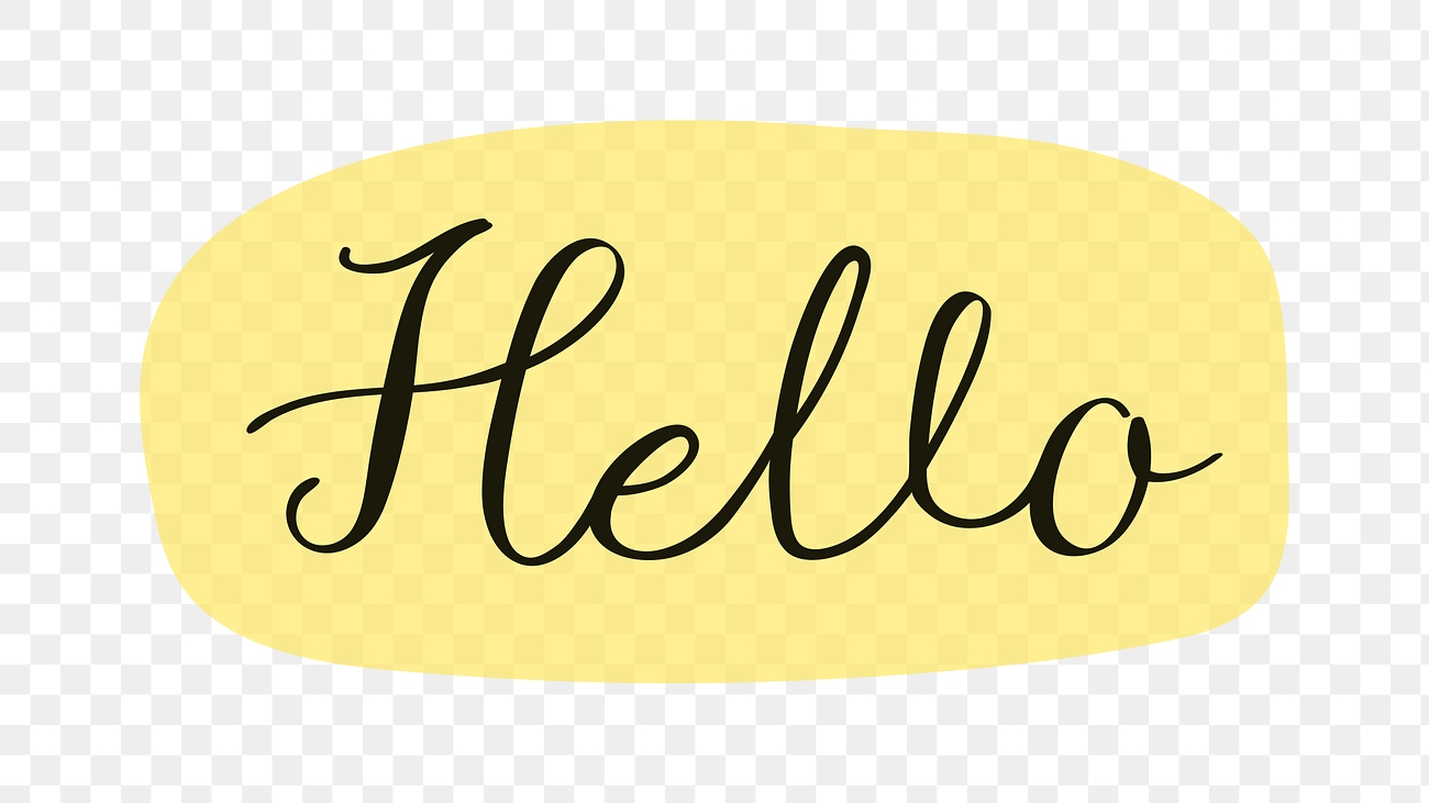Hello png word art on transparent background | Free stock illustration ...