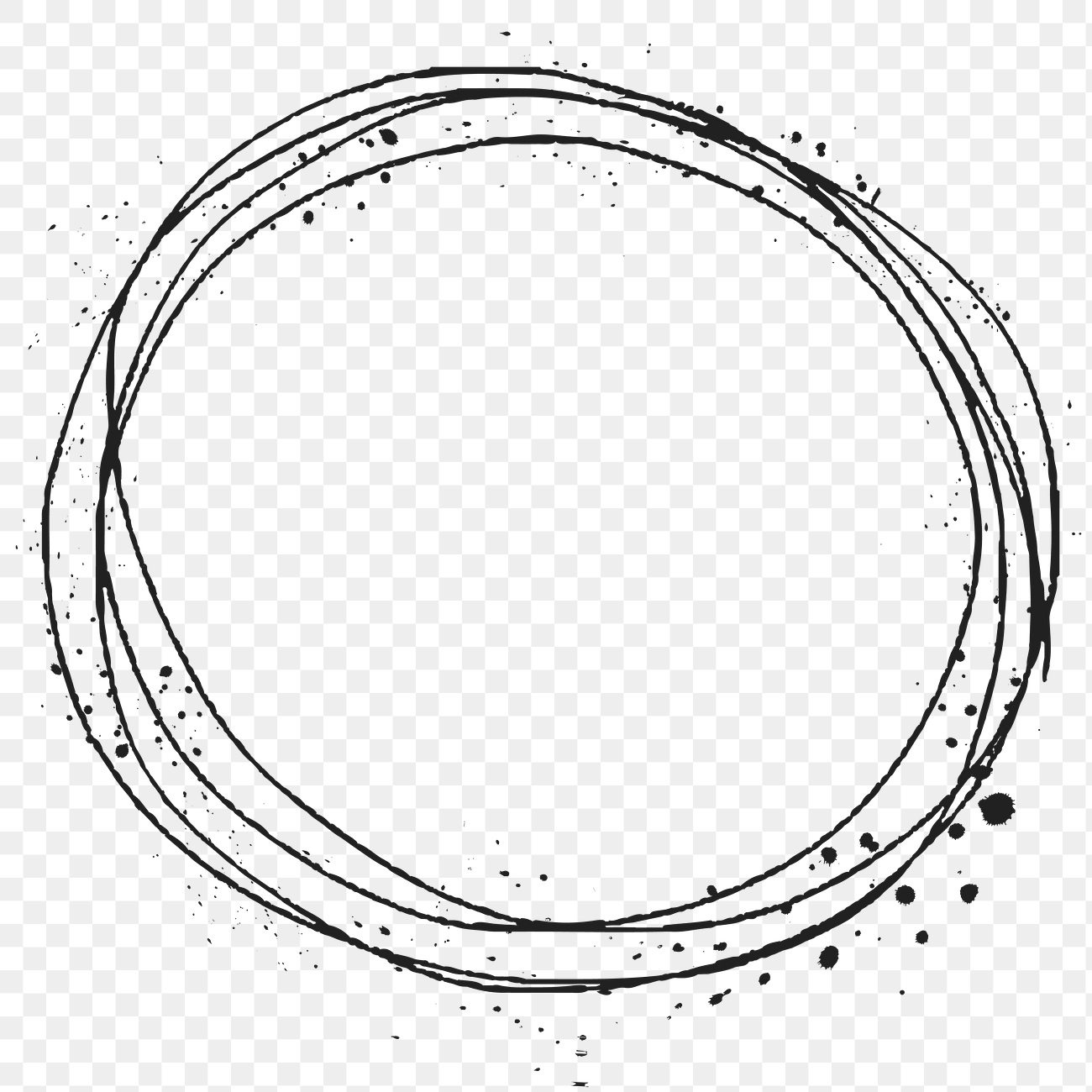Minimal round line art frame | Free transparent png - 2265127