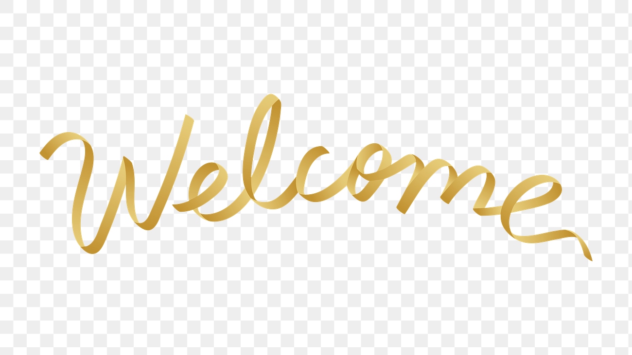 Golden welcome typography transparent png | Free PNG Sticker - rawpixel