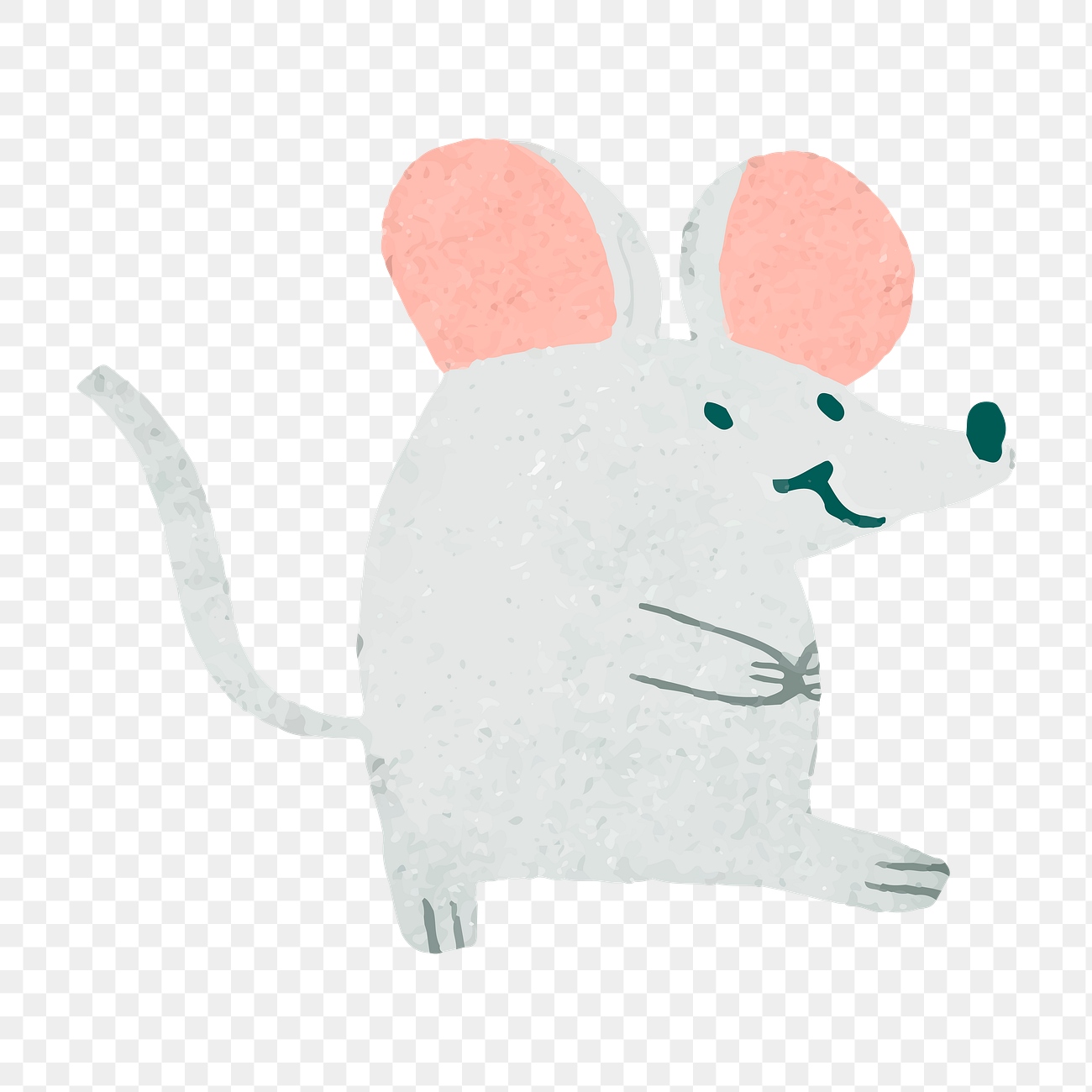 Cute mouse sticker png | Free stock illustration | High Resolution graphic