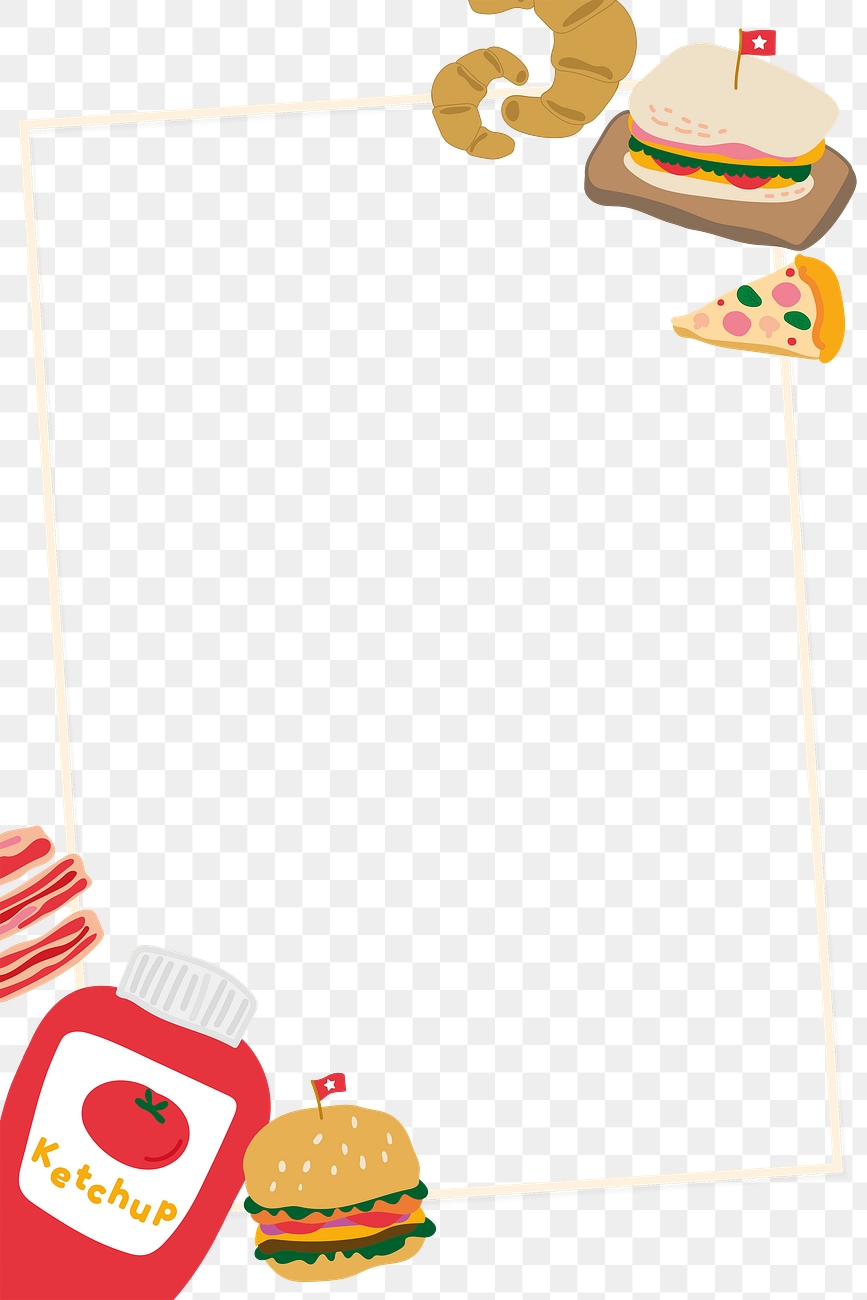 Food doodle frame | Free PNG Sticker - rawpixel