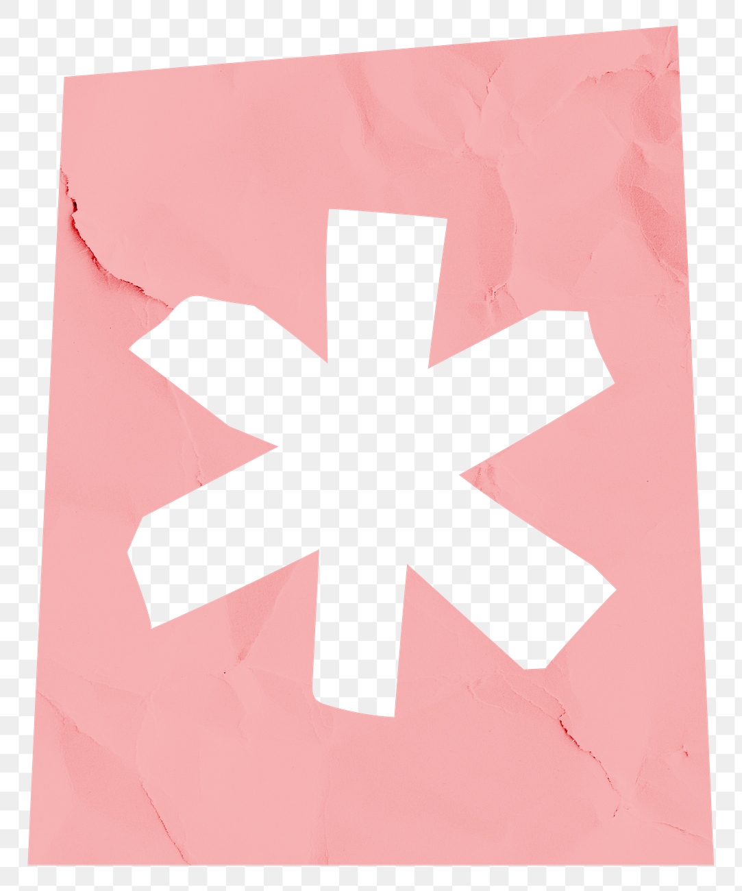 Png pink asterisk paper cut | Free PNG Sticker - rawpixel