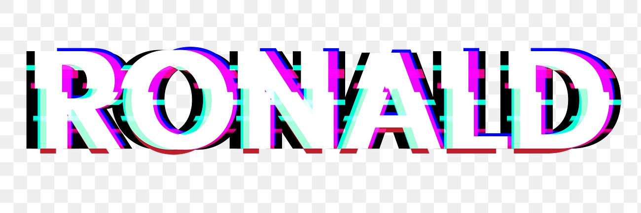 Ronald male name png glitch | Free PNG Sticker - rawpixel
