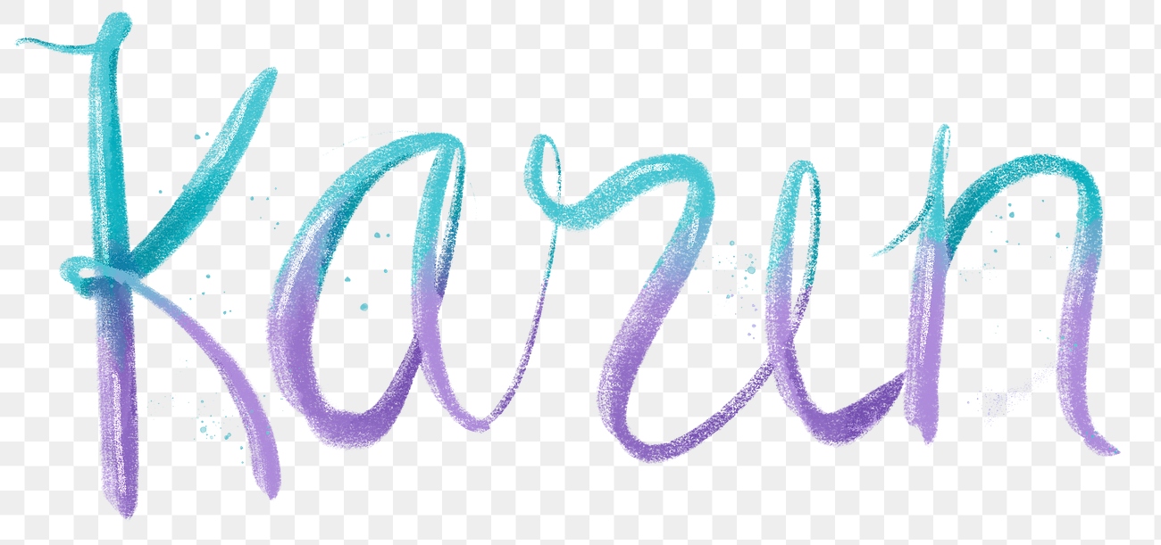 Karen png script calligraphy font | Free PNG Sticker - rawpixel