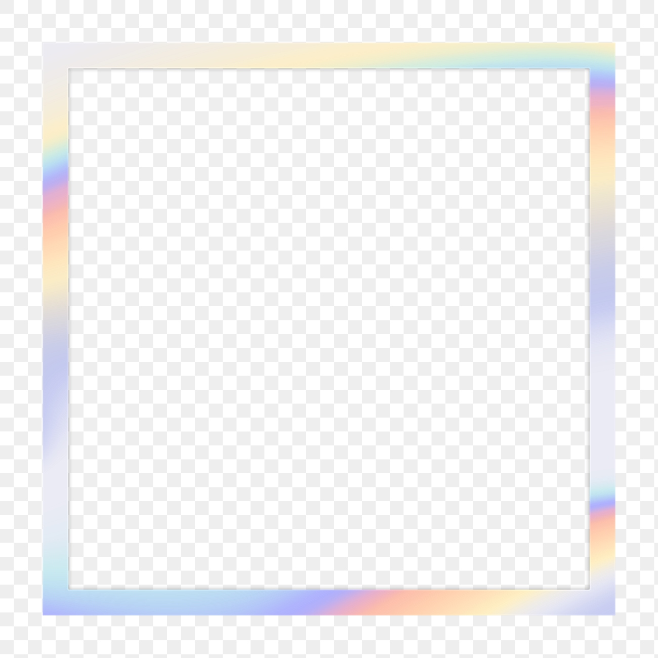 Holographic frame png | Free stock illustration | High Resolution graphic