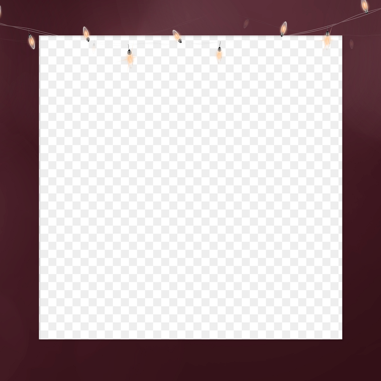 Frame png in red with string | Free PNG Sticker - rawpixel