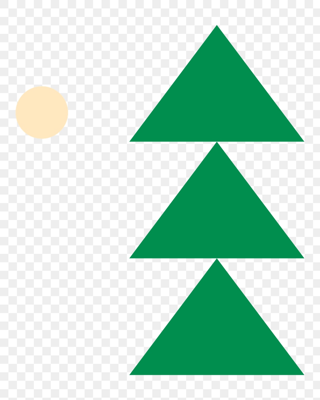 Triangle tree png retro geometric | Free PNG Sticker - rawpixel
