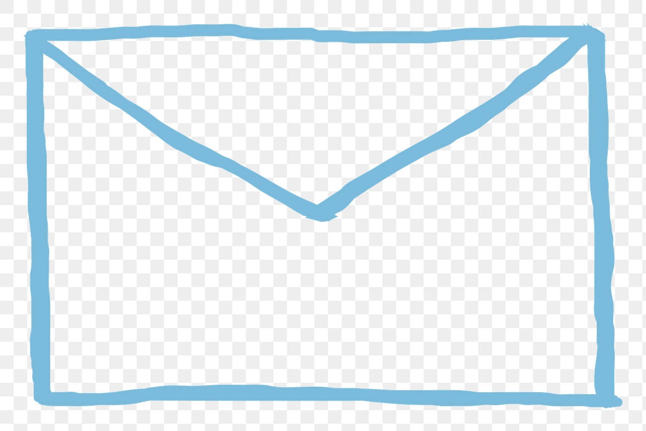 Blue hand drawn envelope transparent | Free PNG Sticker - rawpixel