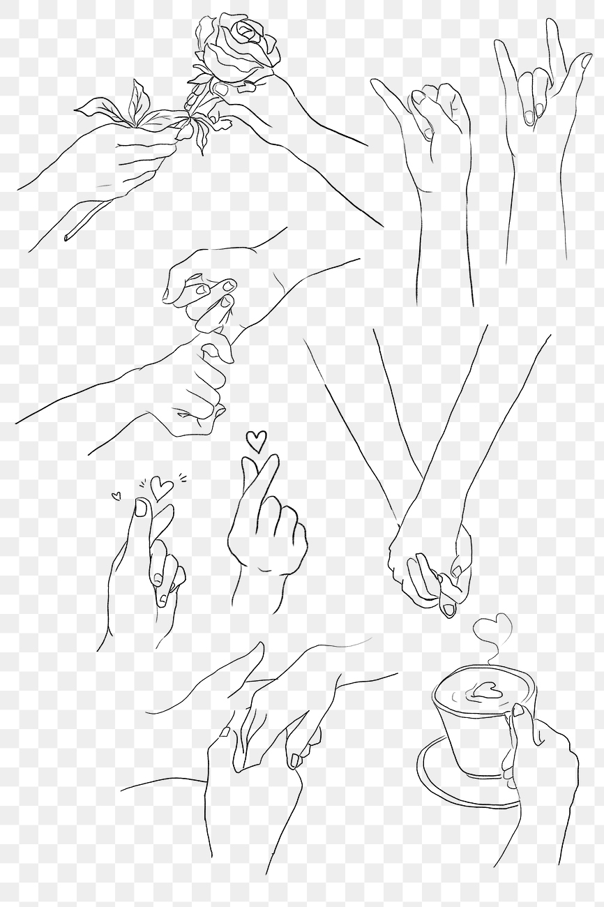 Romantic hand gestures png for Valentine’s | Free PNG - rawpixel