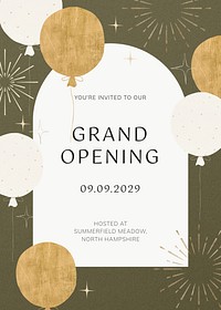 Grand opening invitation card template | Premium Editable Template ...