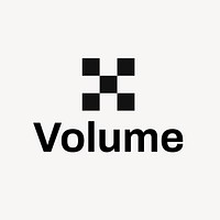 Checkered pattern logo template, volume | Free Logo Maker - rawpixel