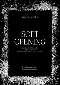 Soft opening invitation template, editable | Premium Editable Template ...