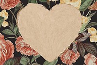 Floral heart frame, vintage aesthetic | Premium Collage Maker - rawpixel