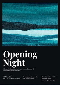 Opening night poster template, blue | Premium Editable Template - rawpixel