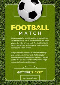 Football match poster template, editable | Premium Editable Template ...
