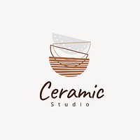 Ceramic studio logo template, editable | Premium Logo Maker - rawpixel
