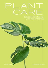 Plant care poster template, editable | Premium Editable Template - rawpixel