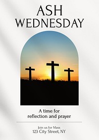 Ash Wednesday poster template, editable | Premium Editable Template ...
