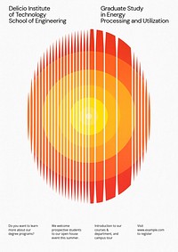 Abstract red circles poster template, | Free Editable Template - rawpixel