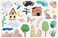 Aesthetic journal stickers, abstract shape | Premium Editable Design ...