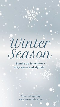 Winter season Instagram story template, | Free Editable Template - rawpixel
