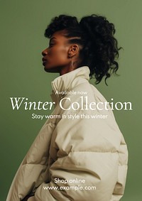 Winter collection poster template, editable | Free Editable Template ...