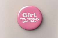 Pink pin badge mockup, editable | Premium Mockup Generator - rawpixel