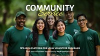 Community service blog banner template | Premium Editable Template ...
