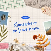 Somewhere only we know quote | Premium Editable Template - rawpixel
