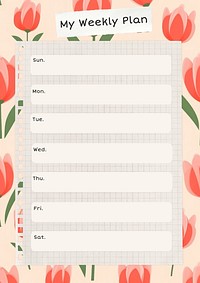 Weekly planner template | Premium Editable Template - rawpixel
