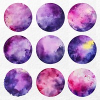 Purple watercolor circle design element | Premium Editable Design ...