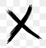 Black wrong mark png brush | Premium PNG - rawpixel