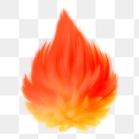 Orange fire png fluffy 3D | Premium PNG - rawpixel