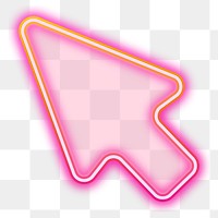 Pink cursor arrow png neon | Premium PNG - rawpixel
