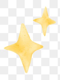 Yellow blink png watercolor illustration, | Premium PNG - rawpixel