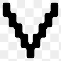 Letter V png abstract shaped | Free PNG - rawpixel