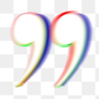 Quotation mark png offset color | Free PNG - rawpixel