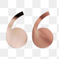 Quotation mark png rose gold | Free PNG - rawpixel