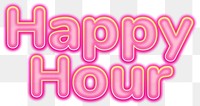 Happy hour word sticker png | Premium PNG - rawpixel