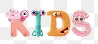 Kids word png 3D monster | Free PNG - rawpixel
