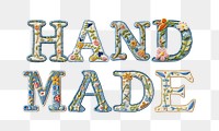 Handmade word png embroidery font, | Free PNG - rawpixel