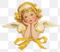 PNG Vintage angel golden bows | Free PNG - rawpixel