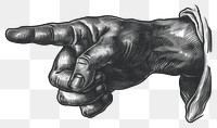PNG Vintage pointing hand illustration | Free PNG - rawpixel